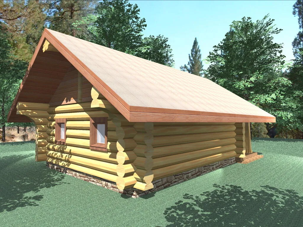 Honeymoon Bay 600 sq ft Log Cabin Kit | Log Home Kit - Mountain Ridge